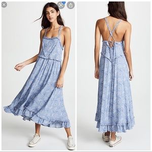 Spell | Dresses | Spell Designs Celestial Midi Strappy Blue Dress ...